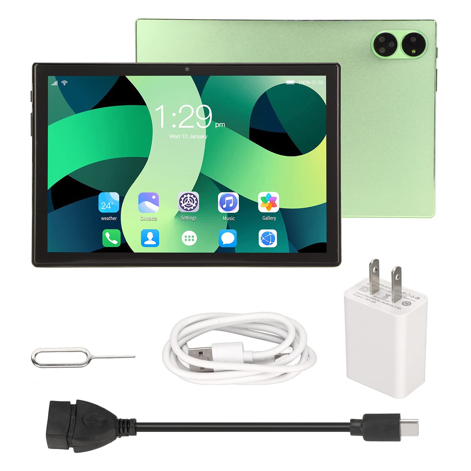 4G Tablet, for Android 12.0 6GB 128GB HD Large Screen 100‑240V 10.1in Tablet for Adults (US Plug)