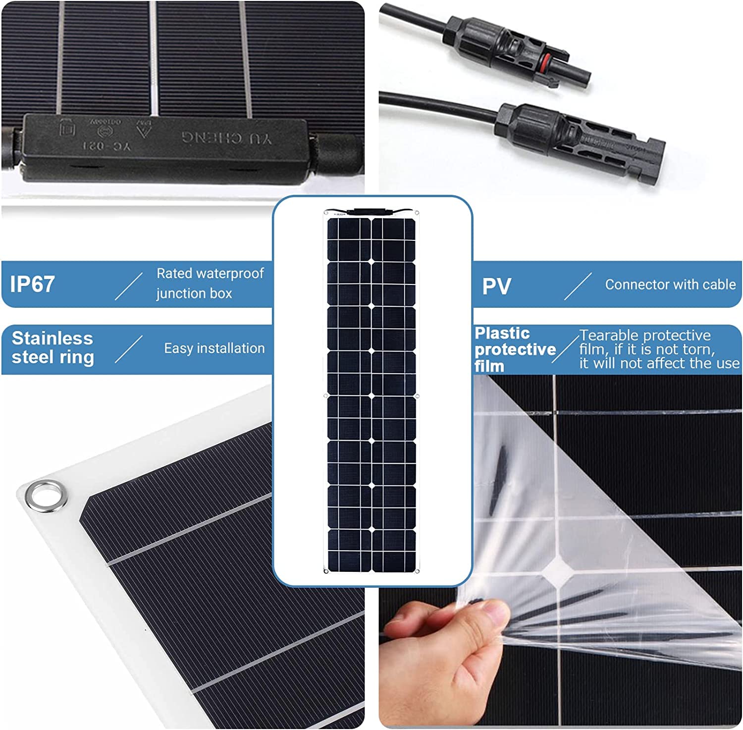 600 Watt Solar Panel Kit, with Charge Controller(40A) 2pcs 300 Watt Flexible Monocrystalline Solar Panel kit Photovoltaic Module for 12-24V Battery Charging Car Battery Camper RV Yacht Battery
