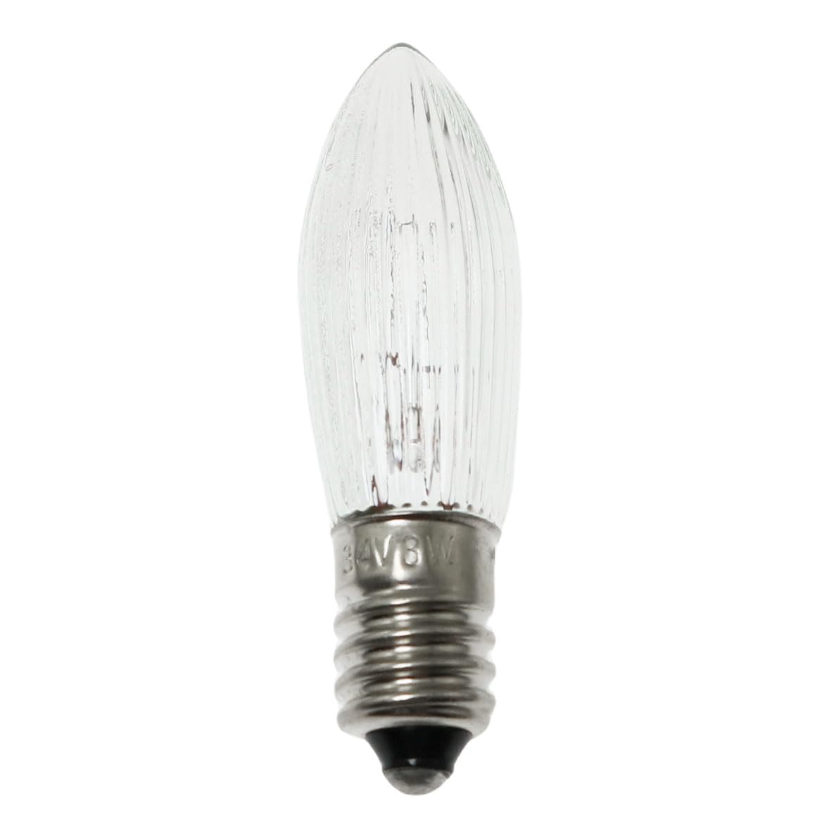 SQXBK 10PCS E10 Olive-Shaped Bulb 3W 17V 9x45MM/0.35x1.77Inch European Special Screw Base Clear Bulb