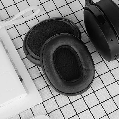 Geekria QuickFit Protein Leather Replacement Ear Pads for Skullcandy Venue Wireless ANC Headphones Ear Cushions, Headset Earpads, Ear Cups Repair Parts (Black)