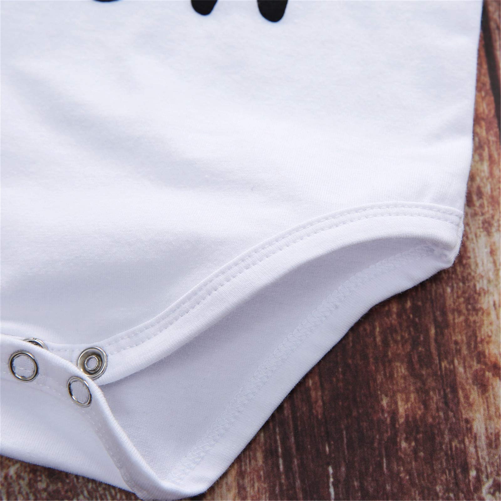 Tikoubabe Baby Boy Clothes Stuff Infant Summer 3 Piece Outfits Newborn Cute Letter Printed Romper Short Sleeve + Pants + Hat New To The Crew White Grey 0-3 Months 70CM