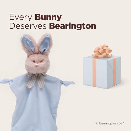 Bearington Baby Wee Waggles, 8 x 7 Inch Small Bunny Tail Stuffed Animal Baby Boy Lovey, Baby Security Blanket