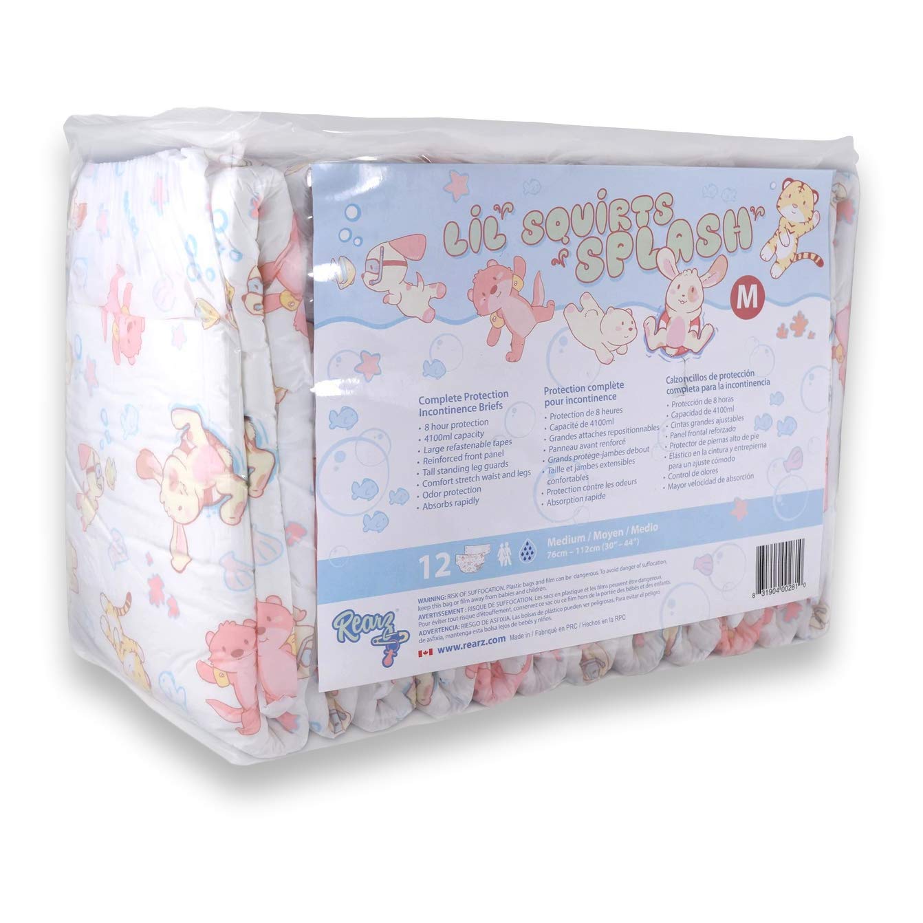 Rearz - Lil Squirts - Splash - V2.0 - Adult Diapers (16 Pack) (Medium)