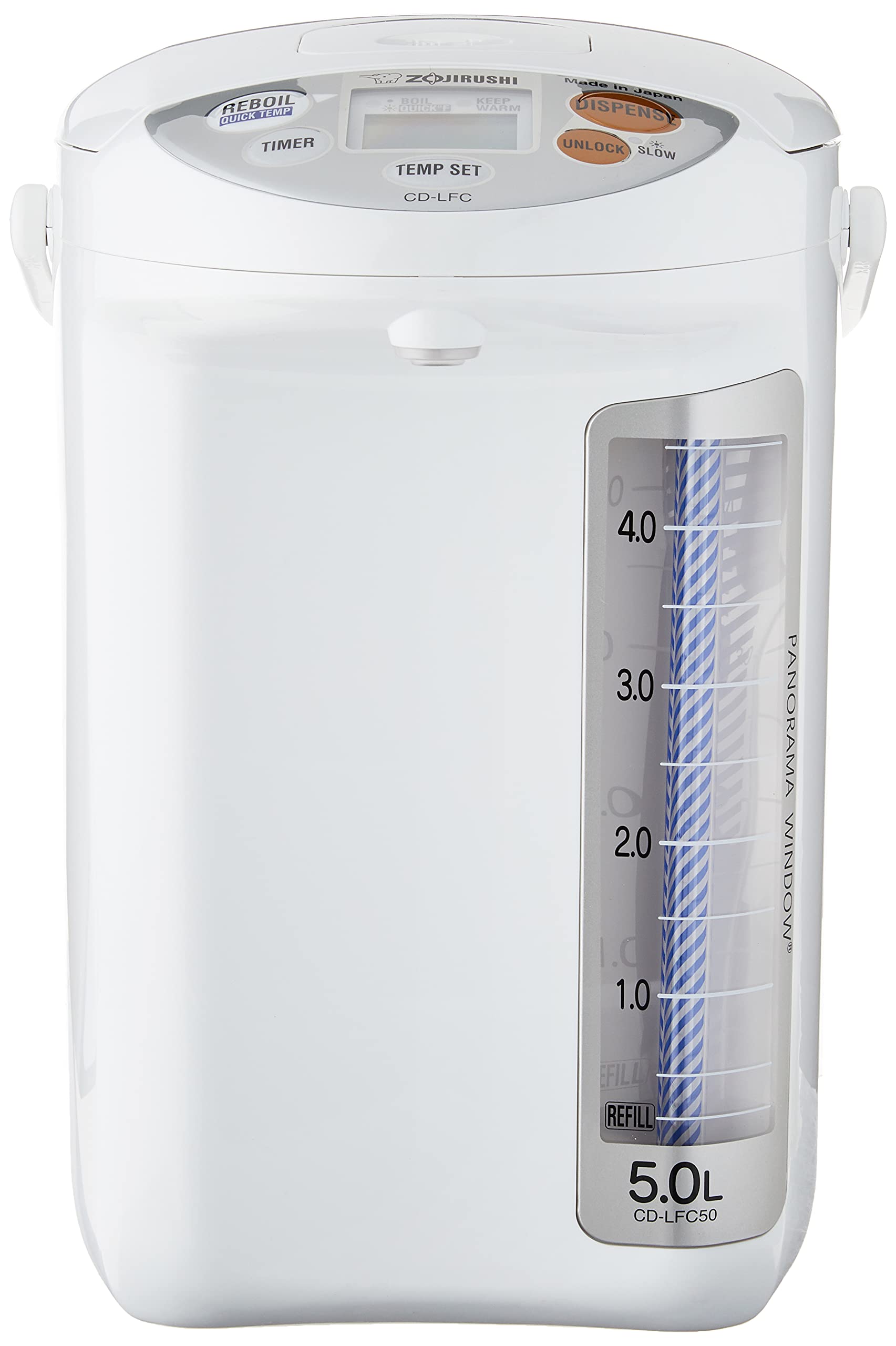 Zojirushi Micom Water Boiler and Warmer, 169 oz/5.0 L, White & NS-ZCC10 Neuro Fuzzy Rice Cooker, 5.5-Cup, White