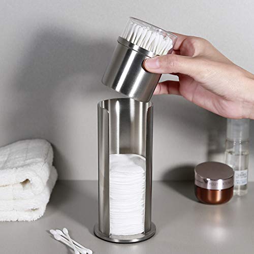 Stainless Steel Makeup Storage Easy to Take Desktop Cotton Pads Swabs Organizer Box Cosmetic Cases Holder