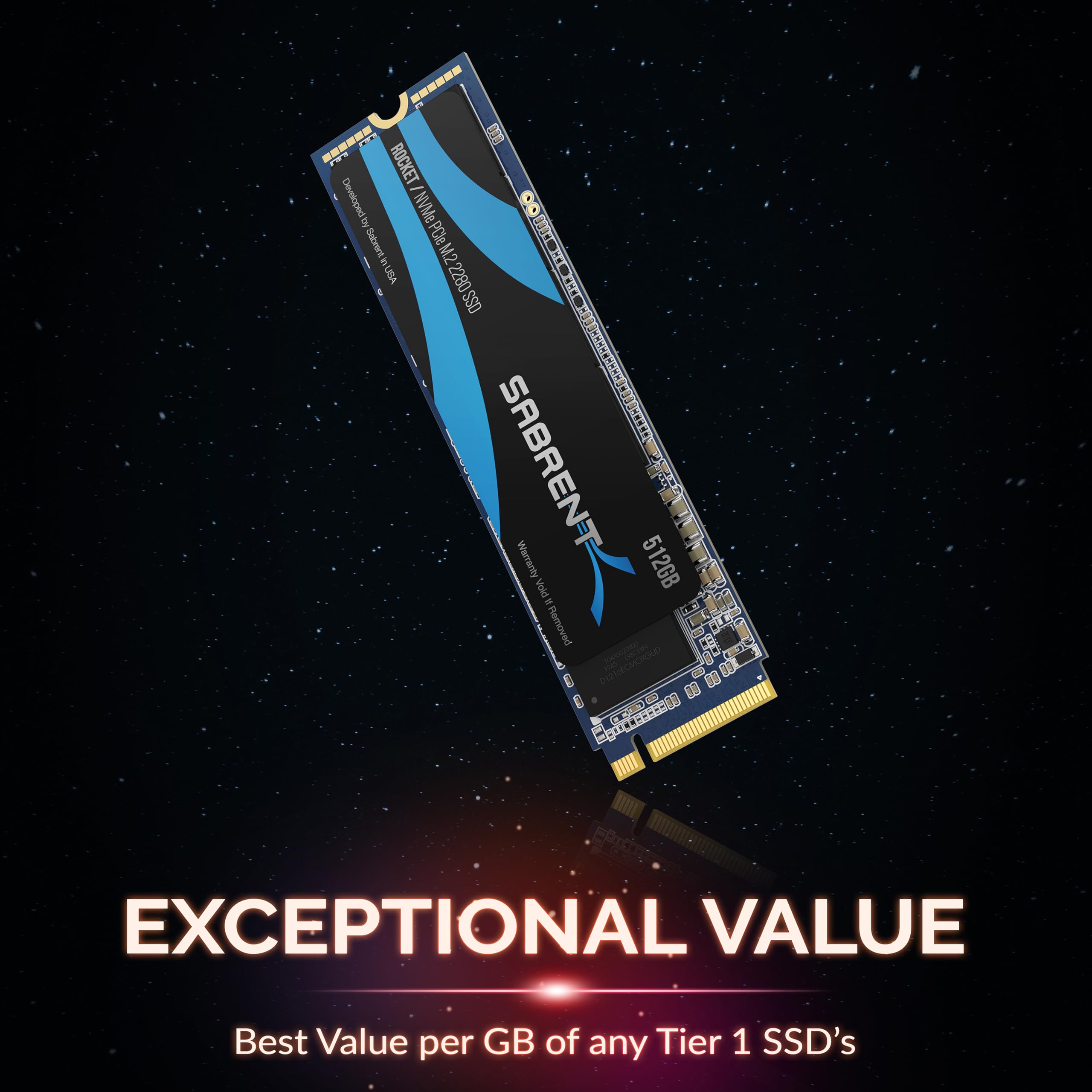 SABRENT 512GB Rocket NVMe PCIe M.2 2280 Internal SSD High Performance Solid State Drive (SB-ROCKET-512)
