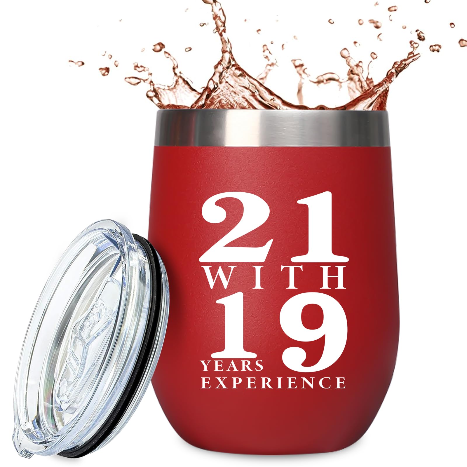 40th Birthday Tumbler Gifts for Women â 12Ounce Insult Stainless Steel Wine Tumbler,Turning 40 Birthday Wine Glass, Unique Gift Idea for Women Her, Mom,Coworker,Sister,Wife (Red)