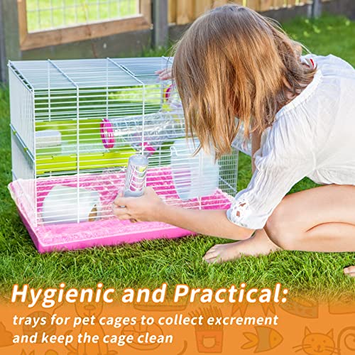 50 Pieces Cage Liners for Small Animals Disposable Hamster Tray Liner Clear Plastic Box Liner Leak Proof Guinea Pig Cage Liner Bag Litter Toilet Film for Rabbit Bunny Hamster Hedgehog Cage