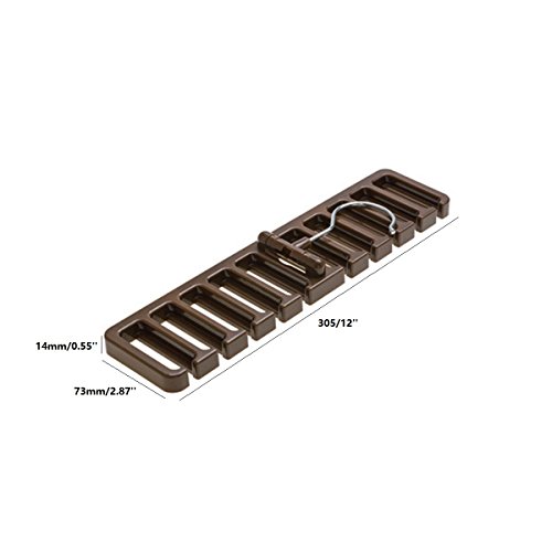 DayCount® Pack of 2 Tie Belt Organizer Storage Rack, Multifuction Rotating Ties Scarf Hanger Holder Closet Organization Wardrobe Finishing Rack for Men and Women (Brown)