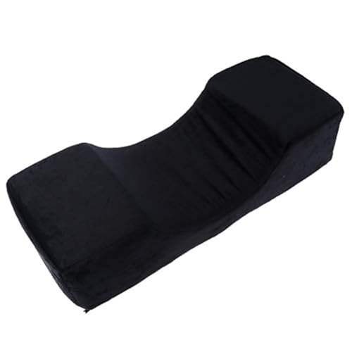 MXC Lash Pillow Neck Support Eyelash Pillow Soft Grafting Eyelashes Memory Foam Eyelash Extension Pillow with Pocket Makeup Salon (Black)