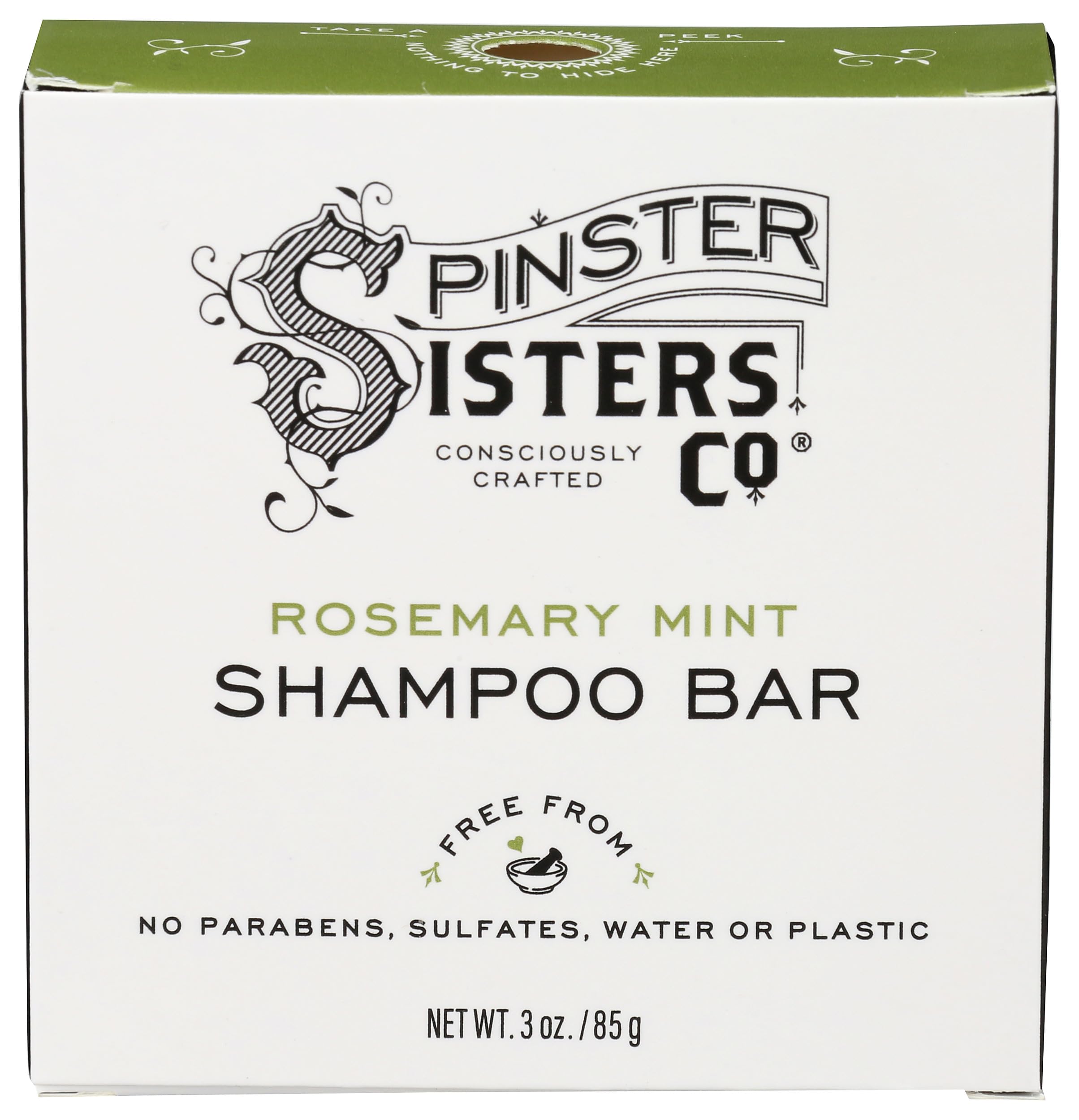 SPINSTER SISTERS CO Rosemary Mint Shampoo Bar, 3 OZ