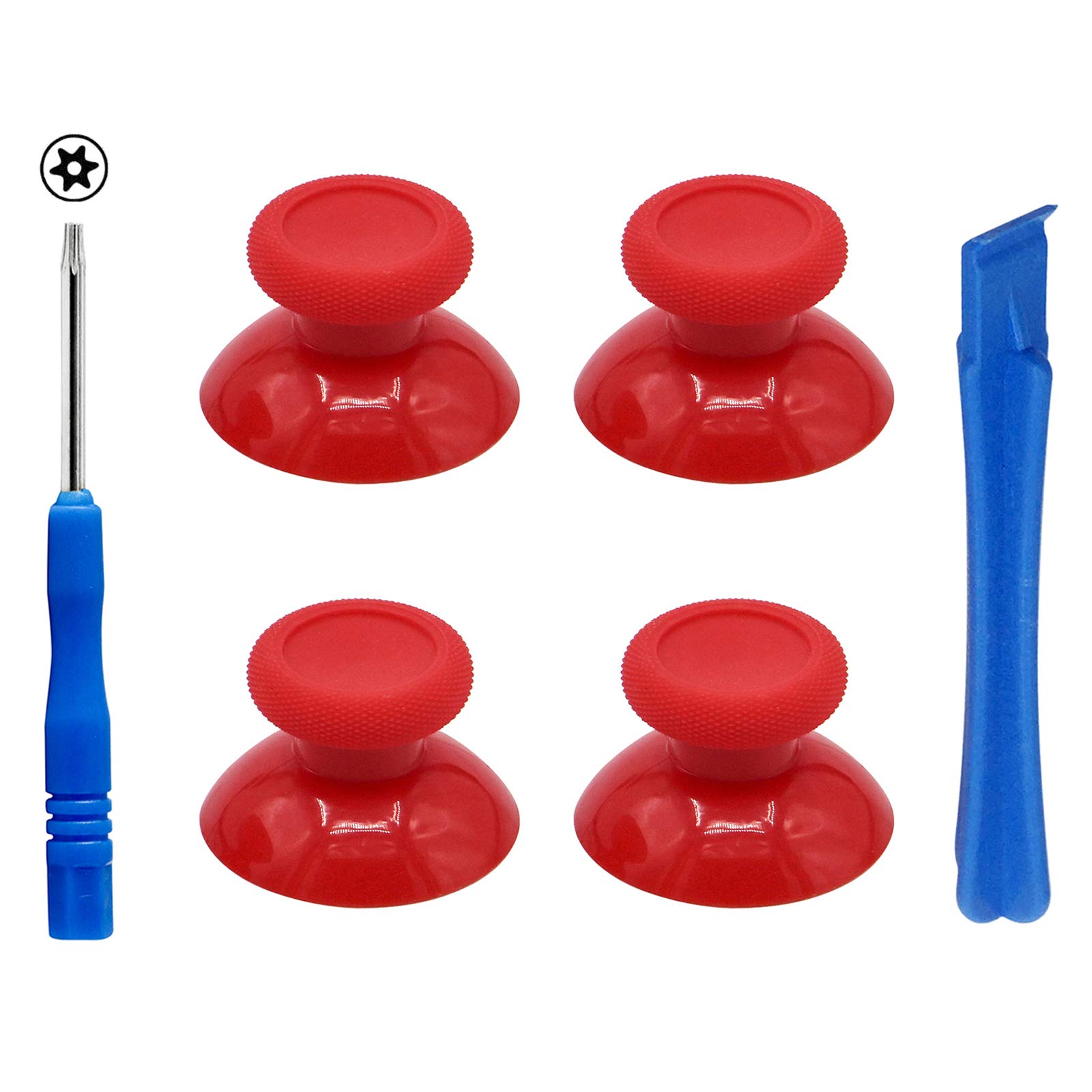 4X Replacement Analogue Thumbsticks for Xbox One/ PS4 Controllers - Red