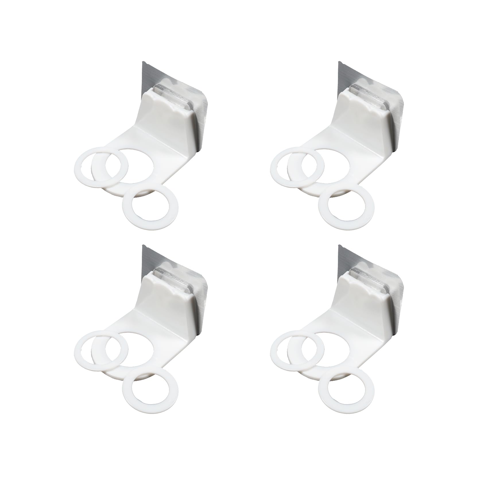 Ahijklmn Adhesive Bottle Holder,Self Adhesive Shower Gel Bottle Rack Plastic Sticky Shampoo Bottle Hook Holders Bracket Wall Mounted Hanging Shelf for Bathroom Dispensers