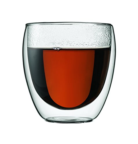 Bodum Pavina Glass, Double-Wall Insulated Glasses, Clear, 8 Ounces Each (Set of 2)