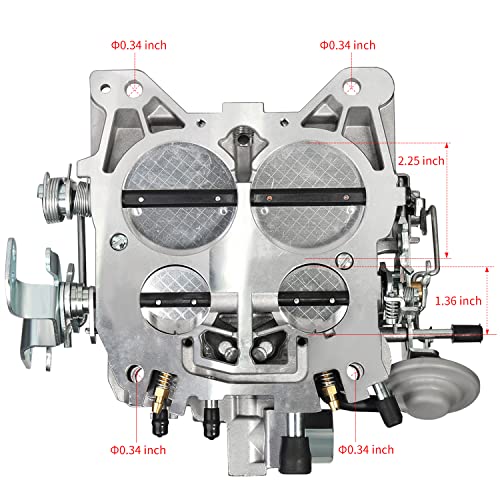 4 Barrel Carburetor Carb For 1901R Rochester Quadrajet 4MV Chevy 1966-1973 - Summit Jegs Divorced Choke 1901-GG 4-BBL, Replace for Corvettes 1975-1979 750 CFM Vacuum Secondary Durable