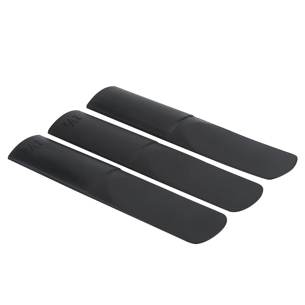 3pcs Plastic Alto Saxophone Mouthpiece Reeds 2.5 Reed, Sax Parts Repair Reed Accessory Black