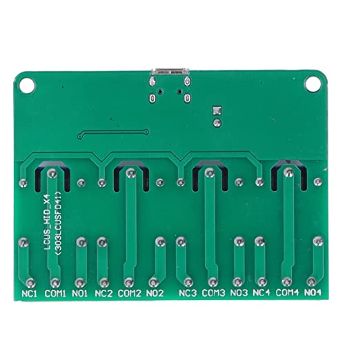 4 Channel Relay Module, Send Serial Commands USB Relay Expansion Board Overcurrent Protection Intelligent Control for PC