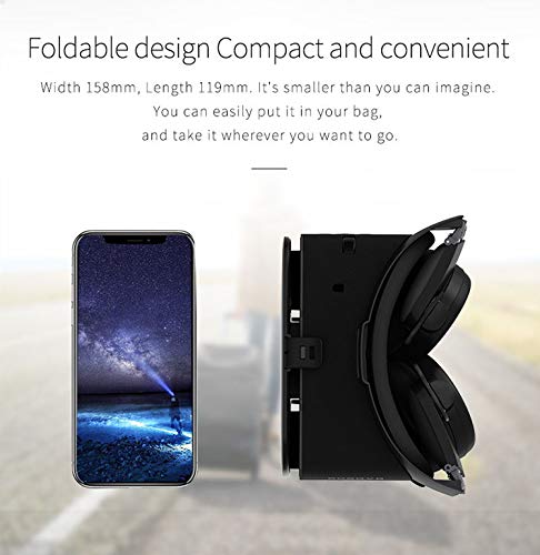 3D Virtual Reality Headset Glasses Compatible for Android iOS iPhone 12 11 Pro Max Mini X R S 8 7 Samsung 4.7-6.2" Cellphone,3D VR Glasses for Movies & Video Games IMAX