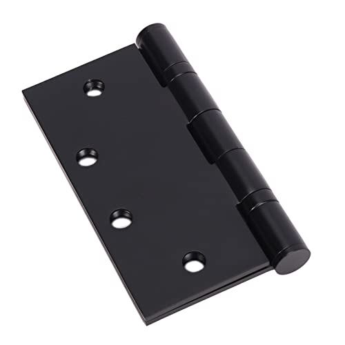 Black Heavy Duty Commercial Door Hinge with Silent Steel Plain Bearing, 4.5 inch X 4.5 inch, Thickness 3 mm Stainless Steel,Super Bearing Capacity(3 Pack)