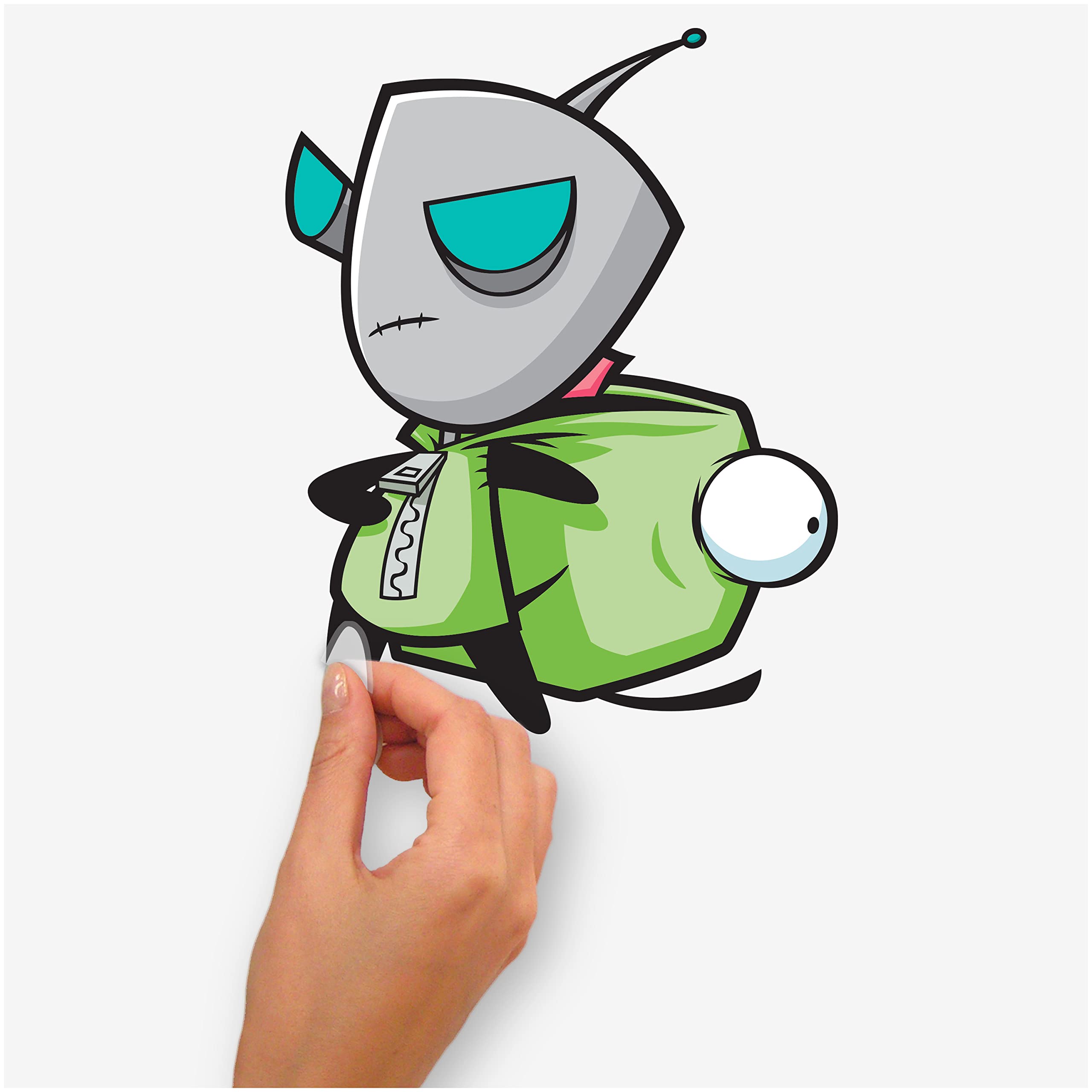 RoomMates RMK5245SCS Invader Zim Peel and Stick Wall Decals, Green, red, Yellow, Black