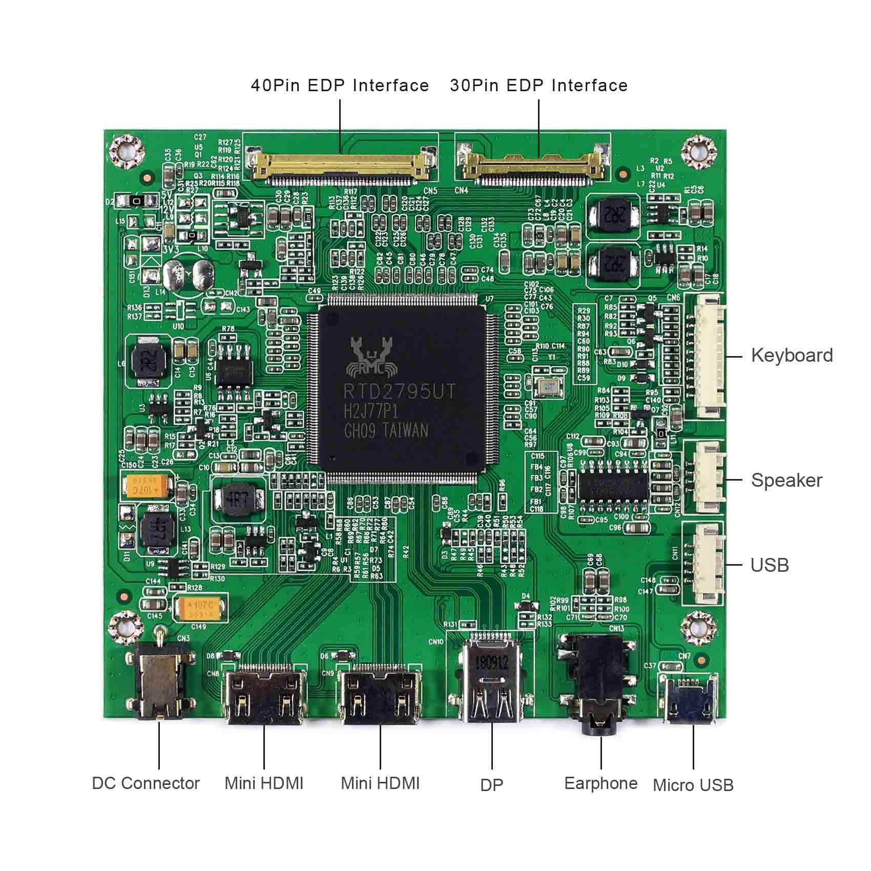 VSDISPLAY 12.5inch 3840x2160 4K LCD Screen LQ125D1JW31 HD-MI Mini+DP LCD Controller Kit