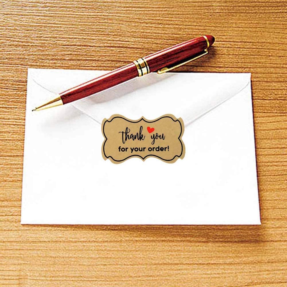 Thank You for Your Order Stickers,Thank You for Supporting My Small Business Stickers, 3 * 5cm, 250 Labels per Roll, for Holiday Present Labels Decor