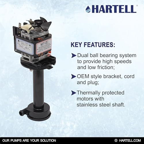 HARTELL HRIM-2-115 Replacement Ice Machine Pump, Replaces GPP-5SC-1 and 12-2986-01