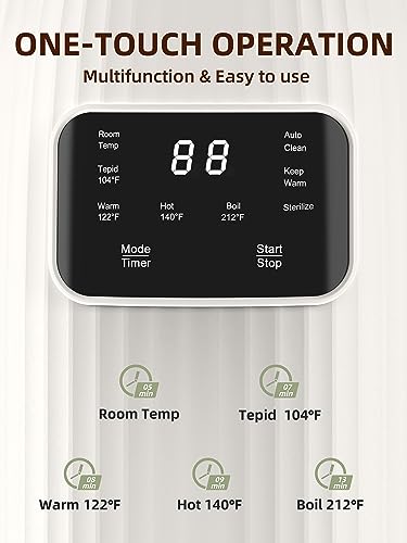 BUAIAHUG 20oz Nut Milk Maker Machine - Multi-Functional Automatic Almond Milk Machine with 10 Blades, Plant-Based Milk, Oat, Soy, Oat, and Dairy Free Beverages with 12 Hours Timer/Auto-clean/Room Temp/Keep Warm/Boil