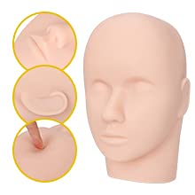 LASHVIEW Eyelash Extension Kit, with Mannequin Head Practice Exercise Set, Training Lash Extension Supplies for Beginners Include Individual Lashes Glue Tweezers and Training Lashes