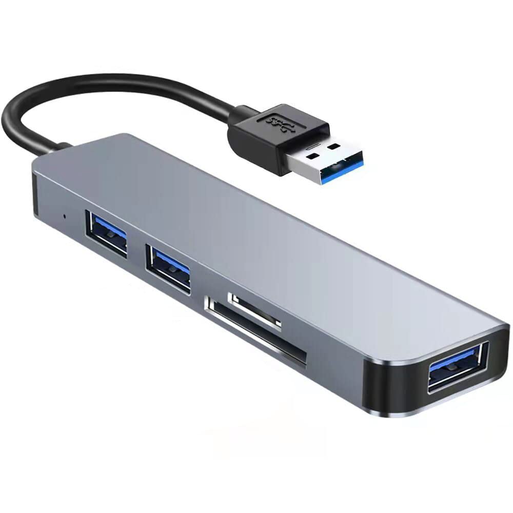5 in 1 USB 3.0 Hub Splitter Adapter Docking Station with USB 3.0 USB 2.0 SD/TF Card Reader Slot for PC Computer Laptop BYL-2103U