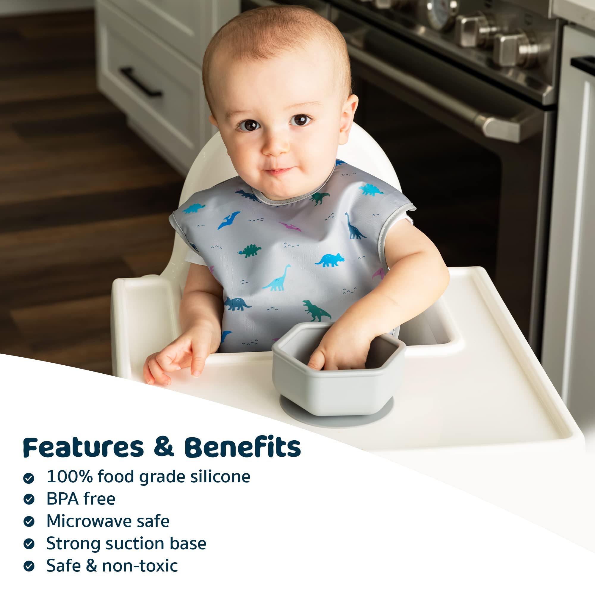 Tiny Twinkle Grey Silicone Bowl, 1 EA