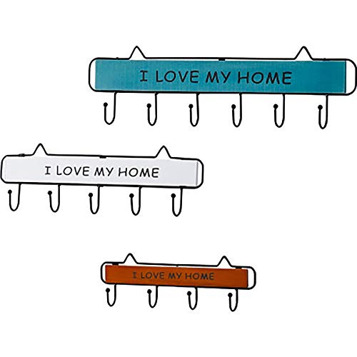 Zembros Coat Rack Wall Mounted, Set of 3 Hangers With Different Sizes (6,5 and 4 hooks), With Wood and Metal the hook Rail Can be for Coat Hat Purse Keys-Perfect for Your Entryway, Bedroom and Kitchen
