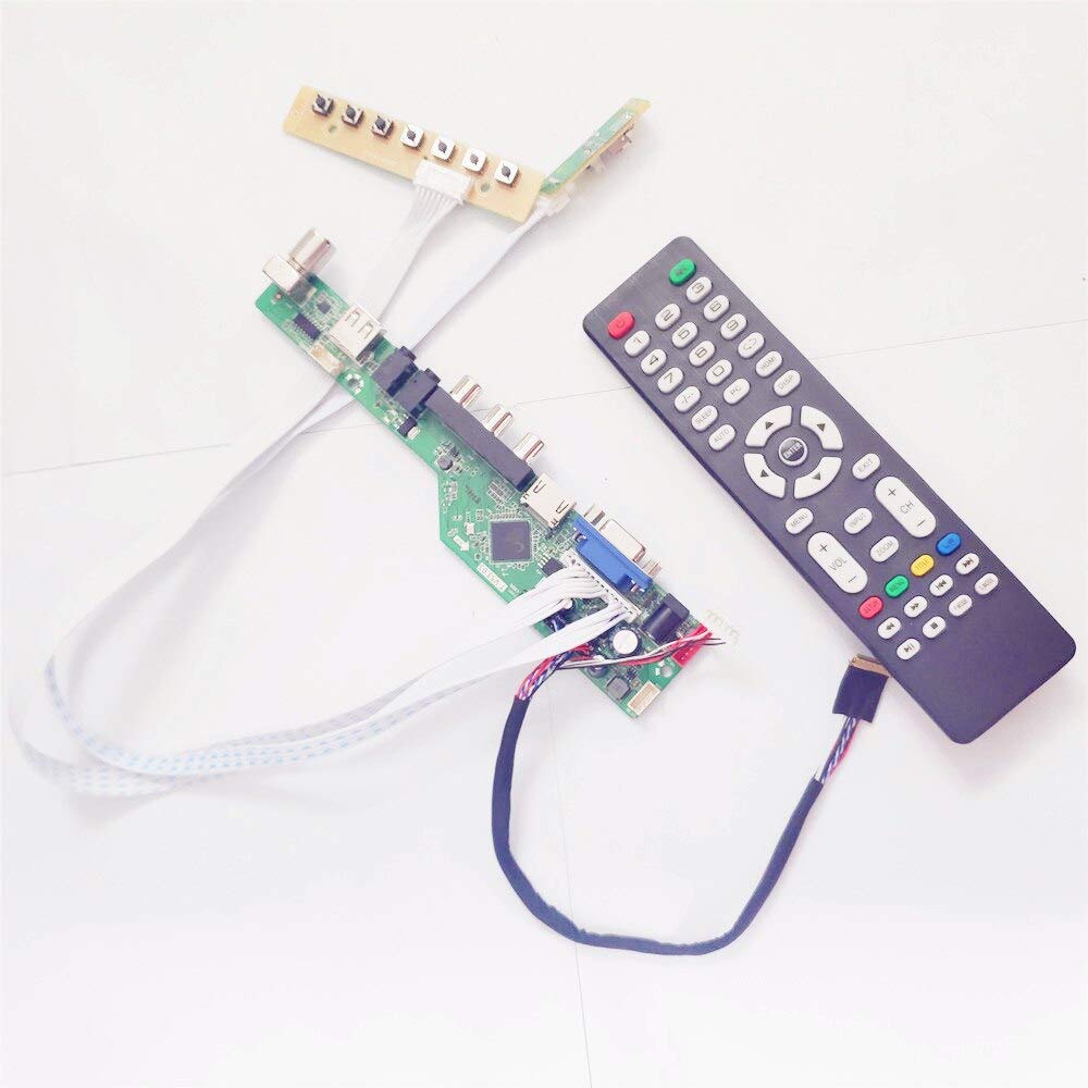 U/R for LTN156AT30-T01/D01/L01 LVDS 40Pin WLED T.V53 Screen Controller Drive Board VGA+HDMI+AV+USB+RF 15.6" 1366 * 768 Notebook PC kit (LTN156AT30-T01)