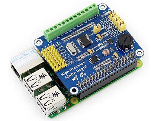 XYGStudy for Raspberry Pi 4B/3B+/3B/2B/B+/A+ Jetson Nano High-Precision AD/DA Expansion Board Sheild Onboard ADS1256 DAC8552 ADC DAC Jumper