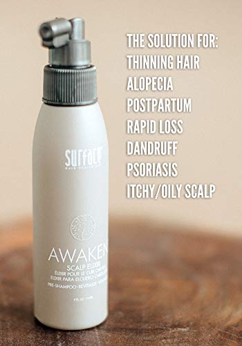 SURFACE Hair Awaken Scalp Elixir, Stimulate and Revitalize While Lifting Roots and Adding Volume, 4 Fl. Oz.