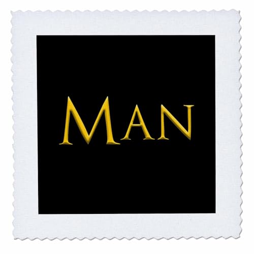 3dRose Man Classic Baby boy Name in The USA. an Elegant Gift or Charm - Quilt Squares (qs-376767-1)