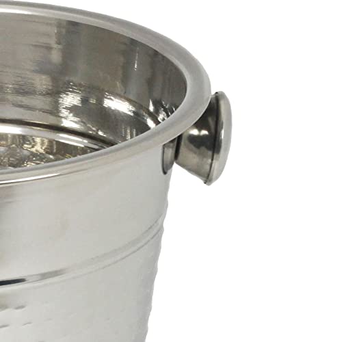 Chef Craft Hammered Champagne Bucket, 4 Quart, Stainless Steel