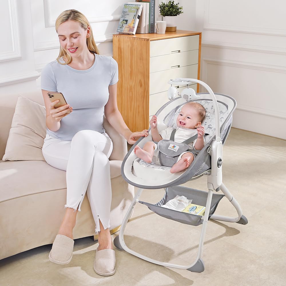 6 in 1 Baby Cradle,Soothing Vibration Suitable for Baby,Baby bassinets