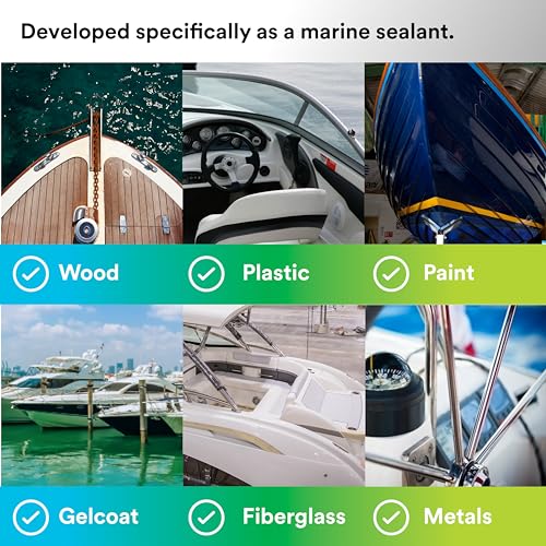 3M Marine Adhesive Sealant Fast Cure 4200 (06560) β Semi-Permanent Flexible Adhesive Sealant for Boats and RVs β White - 1/10 Gallon