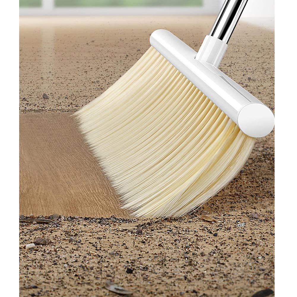 ACGrade Home Broom and Dustpan Cleaning Tools 2pcs Set Household Soft Hair Floor Clean Broom Non-Slip Magnetic Handle Windproof Dustpans Broom with Dustpan Combo Set,for Kitchen, Hall, Interior Floor