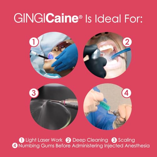 Prophy Magic Oral Anesthetic Gel in Syringe by GINGICaine, 1.2ml Strawberry Flavored Oral Anesthetic Gel for Smooth Local Anesthetic Application
