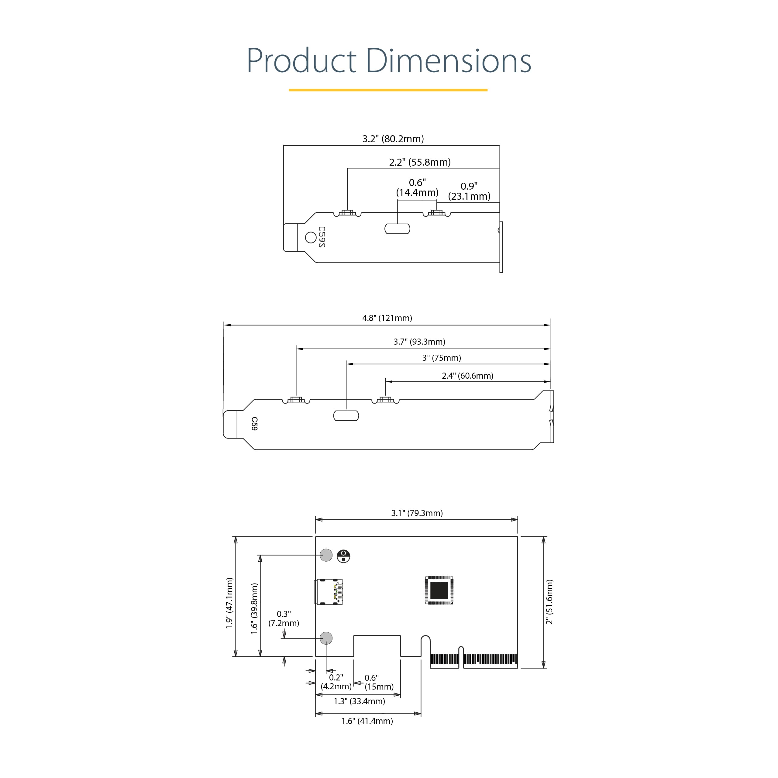 StarTech.com 1-Port USB 3.2 Gen 2x2 PCIe Card, USB-C 20Gbps PCI Express 3.0 x4 Adapter, Data Only, Windows/macOS/Linux, TAA