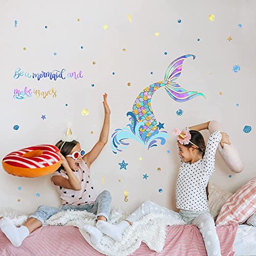 Buer Homie Wall Decals, Baby Nursery Girls Quotes Stickers, Mermaid Tail Pattern