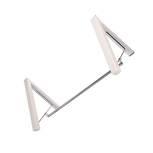 BBAUER Laundry Hanger, Clothes Drying Rack Space Saving Strong Support Rugged for Office (Size : 2Pcs Stainless Steel Tube 110cm/43.3in)