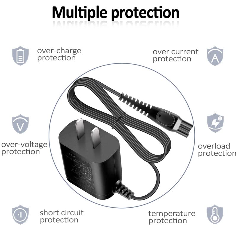 Frienda 15V Meridian Shaver Charger Replacement Cord Portable Adapter Charger for Electric Shaver