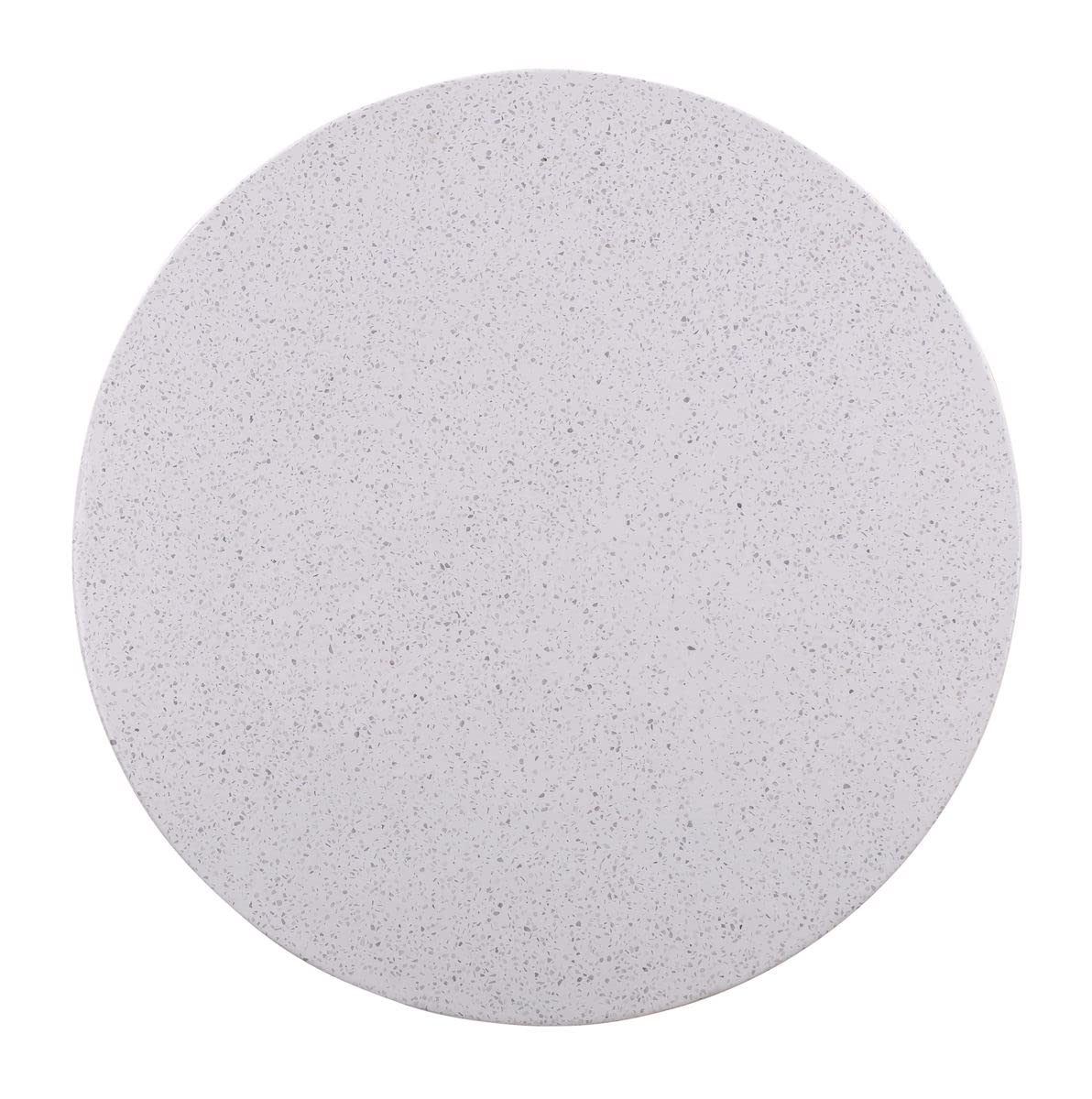 TOV Furniture Terrazzo 27.5" x 27.5" Transitional Light Speckled Concrete Stone Coffee Table, for Outdoor, in White & Gray Finish