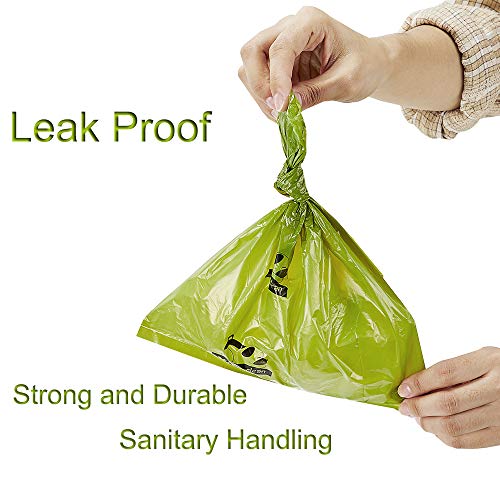 ECO-CLEAN Dog Poop Bags, 24 Rolls/360 Bags with Dispenser, Dog Waste Bags, Unscented, Leak-Proof, Easy Tear-Off