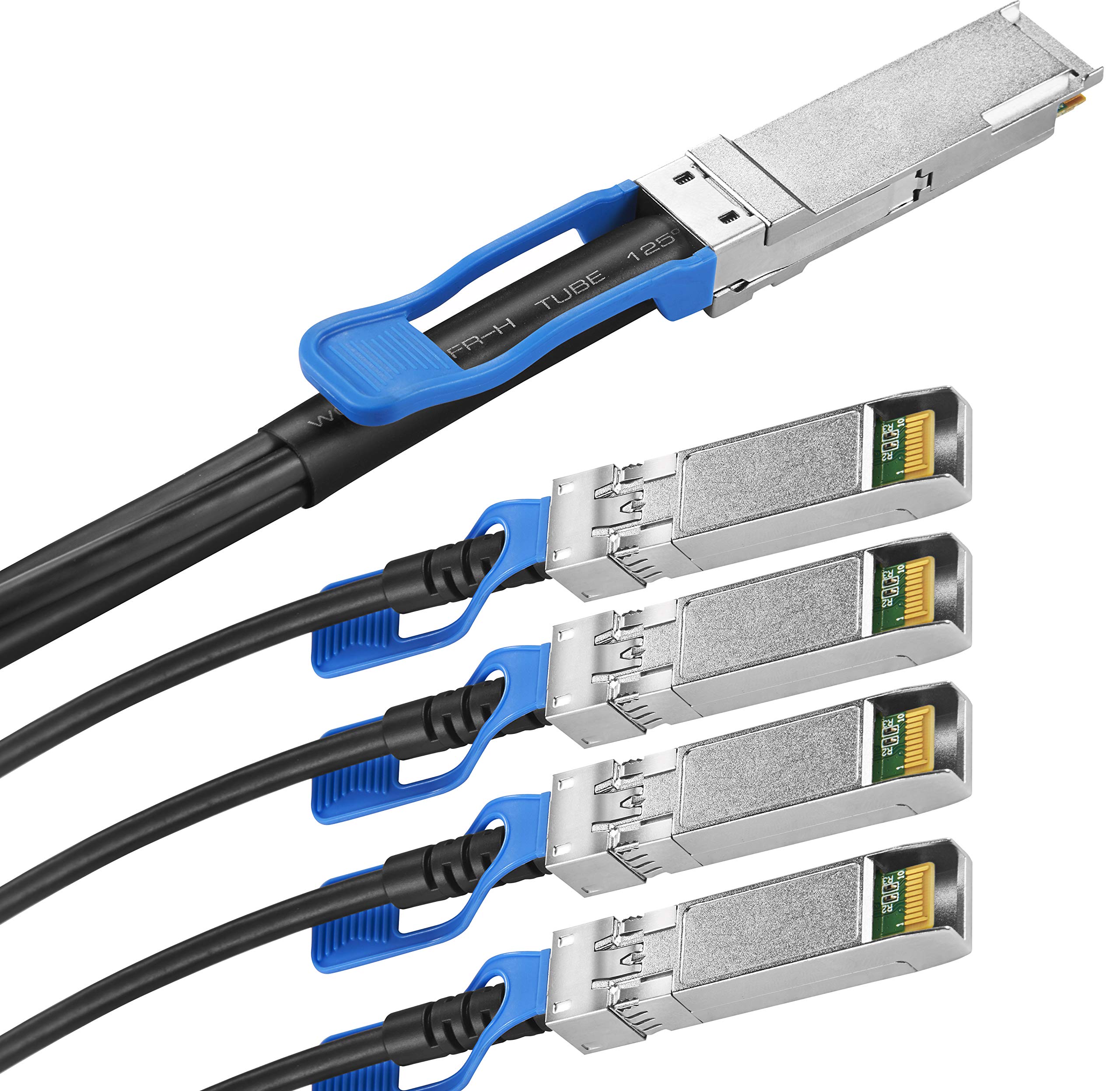 TRANSUTON 100G QSFP28 Breakout DAC Cable | QSFP28 to 25G SFP28 Passive Direct Attach Copper Twinax Cables for Cisco QSFP-4SFP10G-CU5M, 5-Meter(16.4ft)