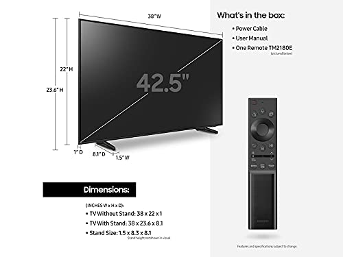 SAMSUNG QN43Q60AA 43" Class Ultra High Definition QLED 4K Smart TV with an Additional 1 Year Coverage by Epic Protect (2021)