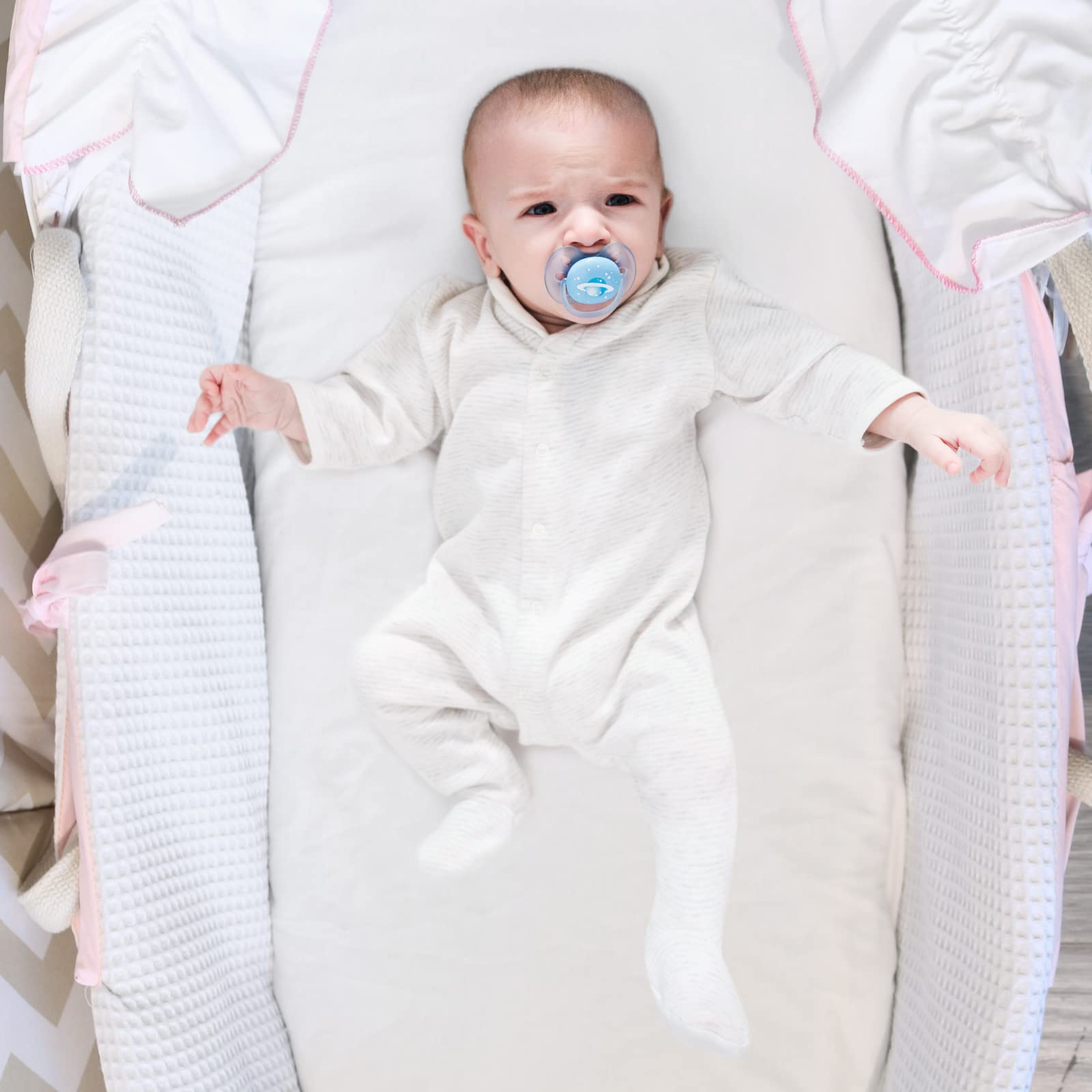 Baby Waterproof Bassinet Mattress Pad Cover and 100% Cotton Sheet(White), 20" x 33"